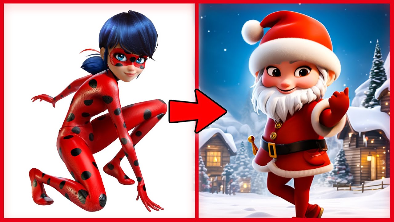LADYBUG as SANTA 🎅 All Characters - YouTube