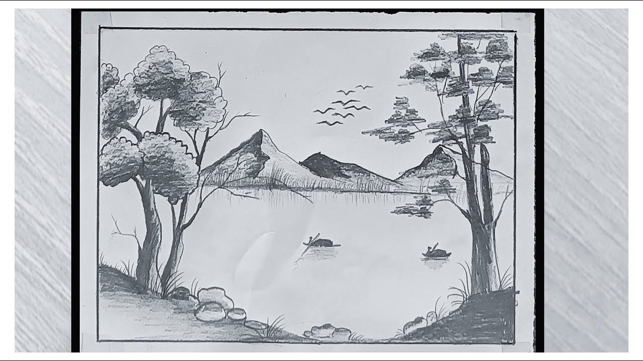 How to draw village scenery /pencils art step by step /very easy art ...