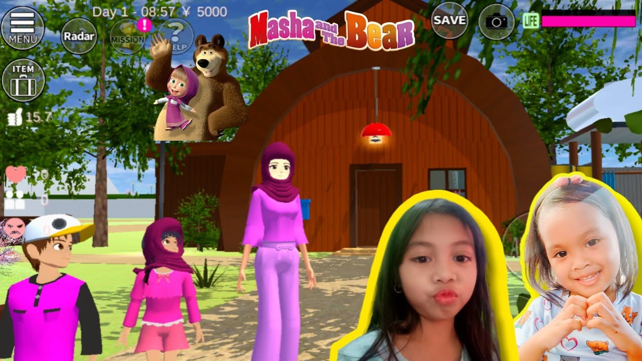 Rahasia di rumah Masha and the bear 😯 Aluna dan Melody ngeGame ♥️ sakura school simulator - YouTube