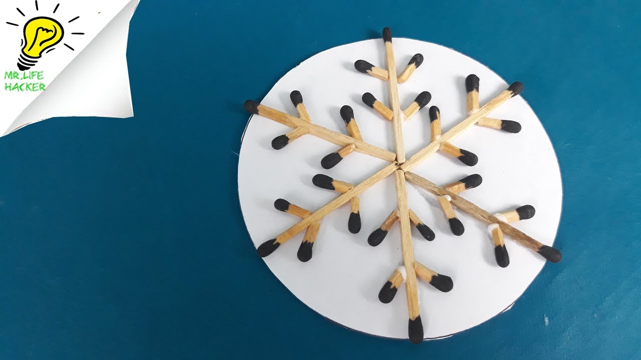 DIY | How To Make A Matchstick - Tree step by step Matchstick Art and ...