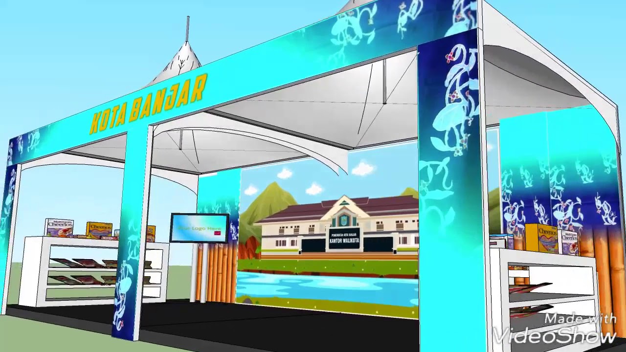 sketchup Booth kerucut 6x3 design u Kota Banjar Pameran - YouTube