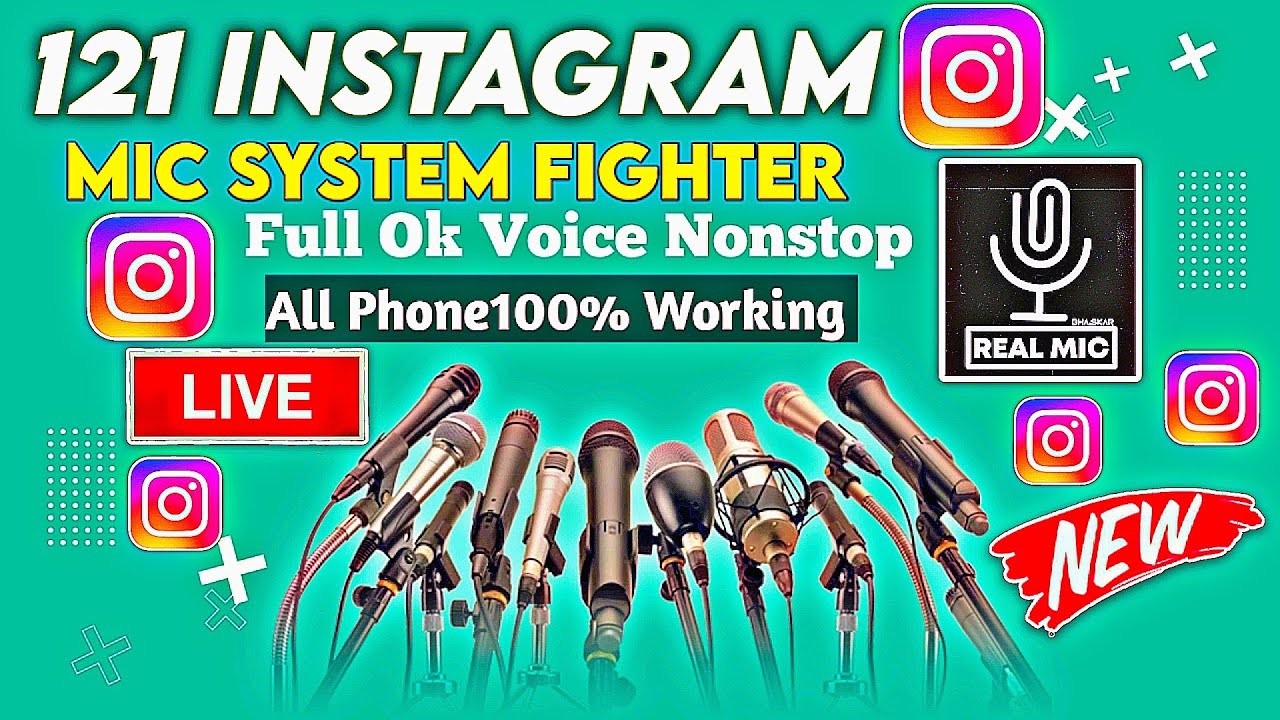 Instagram Live 121 Fighter Mic System 2025 All Phone 📱 100% Working 121 ...
