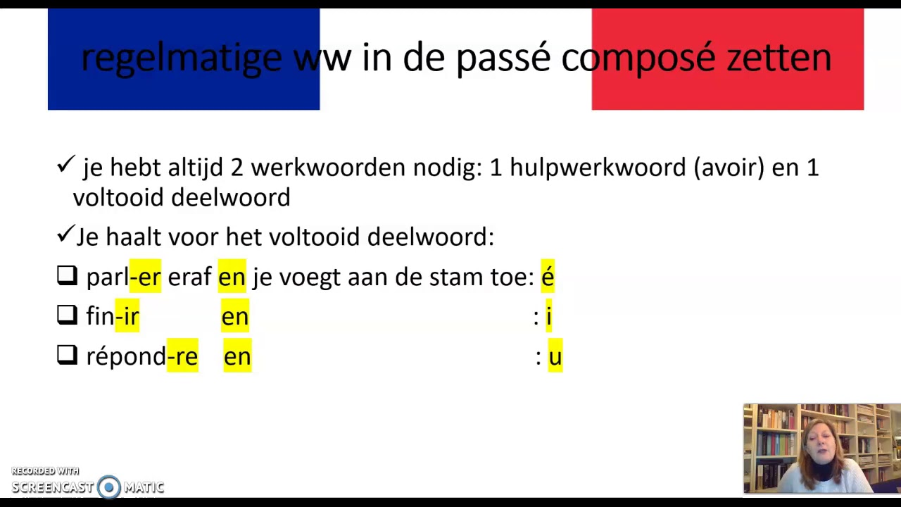Franse ww vervoegen in pr, pc, futur proche havo 2 - YouTube