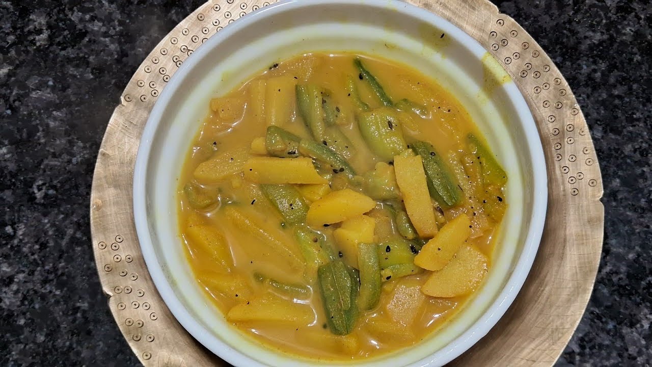 🥗 No Onion No Garlic | Easy Jikar And Aloo Gravy Recipe ( Sponge Gourd ...