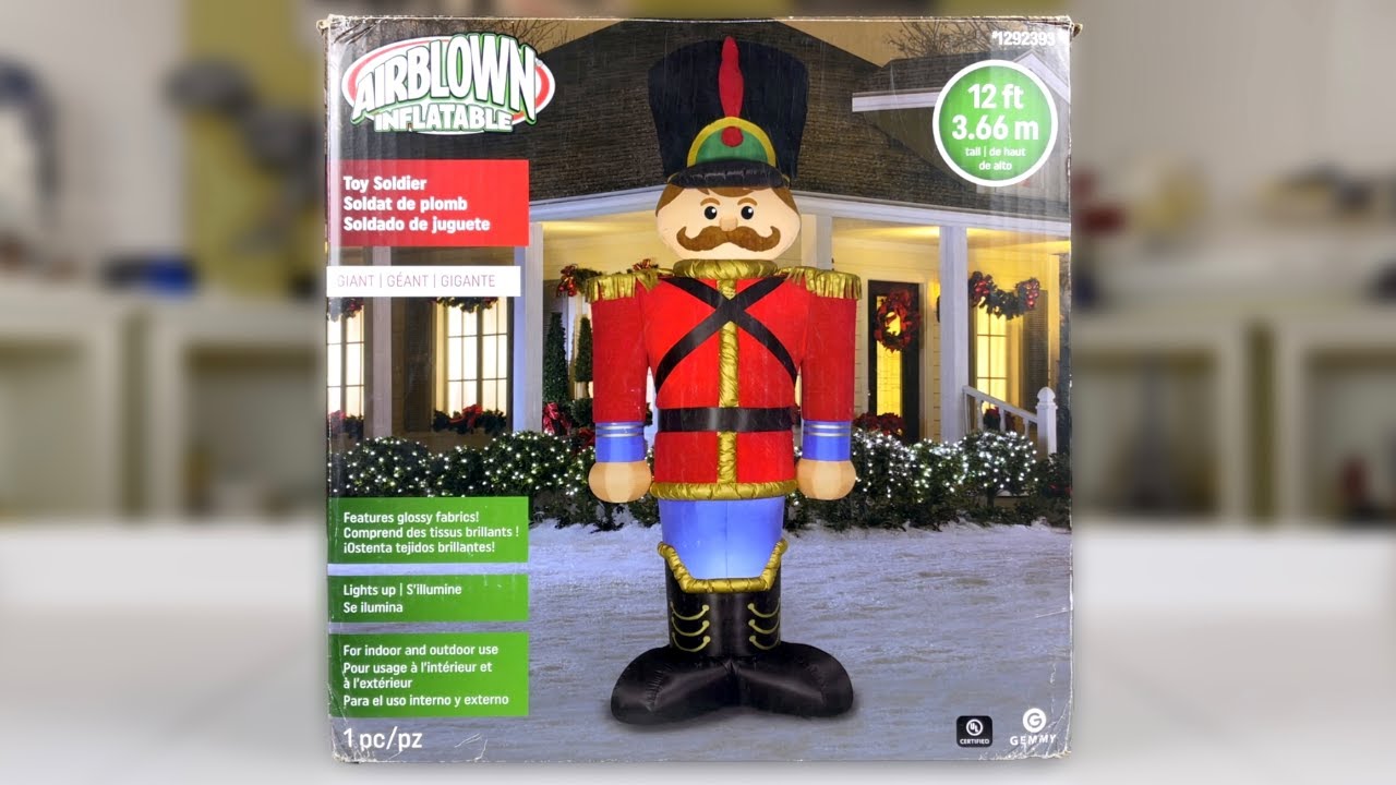 Gemmy 12FT TOY SOLDIER Airblown Inflatable Review! (Lowe's 2019 ...