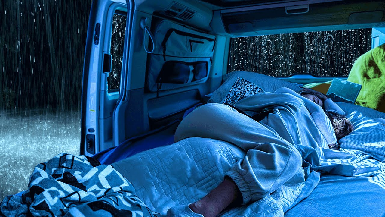 Rain Sounds for Sleeping - Sounds Heavy Rain & Thunder on Window Car ...