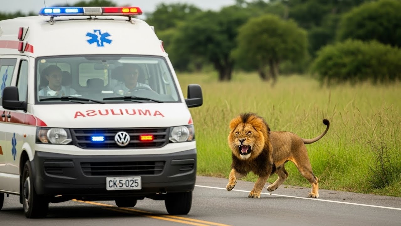 Why Did a Lion Stop an Emergency Vehicle The Answer Is Unbelievable ...