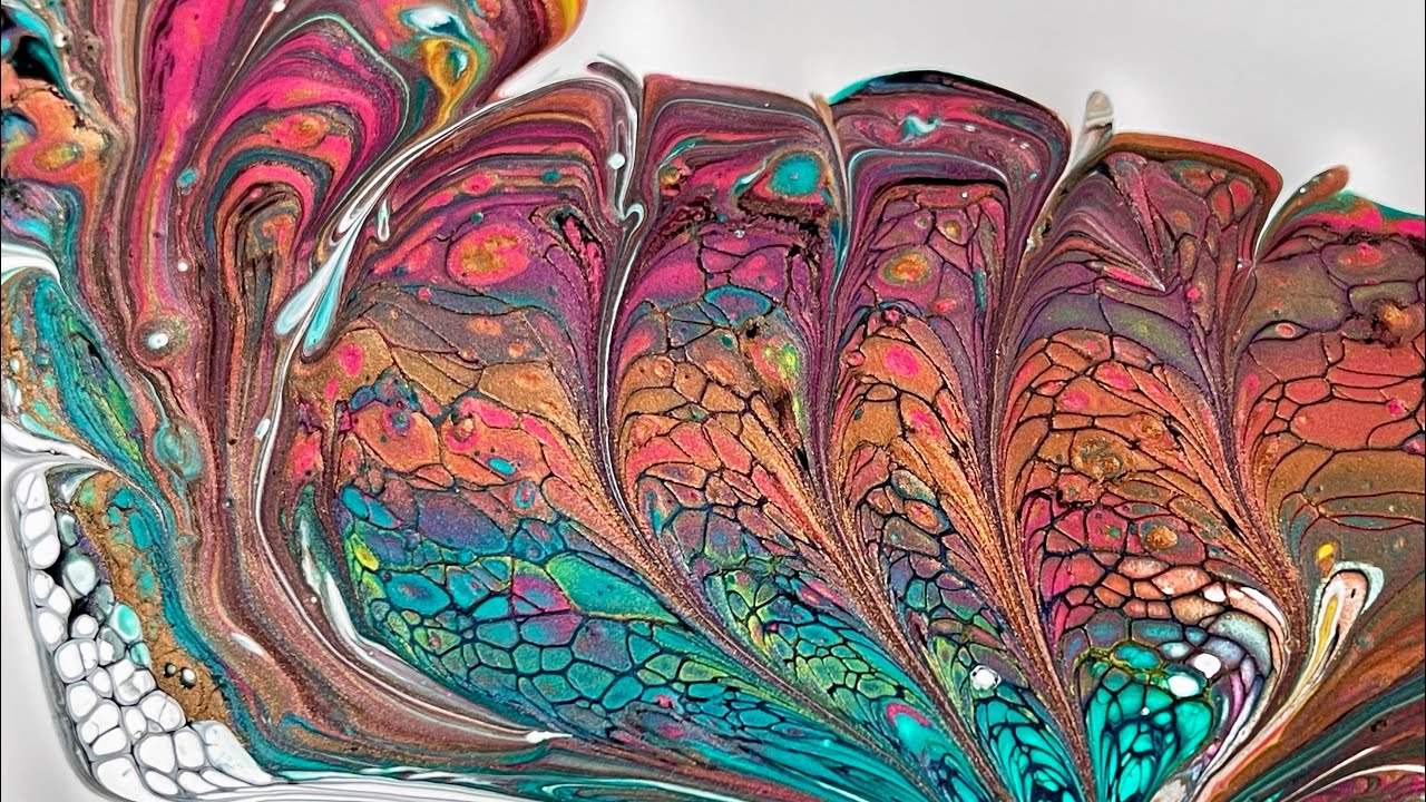 #123 MAGICAL STAINED GLASS EFFECT with mostly PRE-MIXED PAINTS! FLUID ...