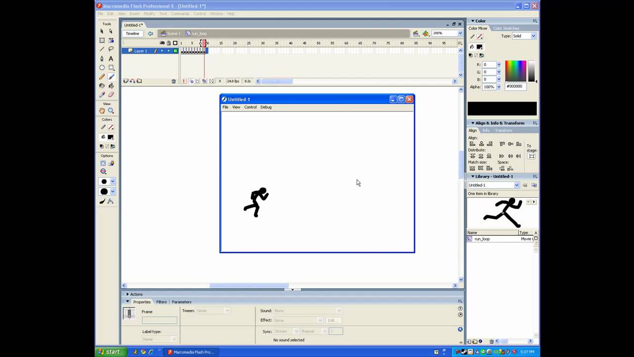 Movie Clip Run Loop in Flash - YouTube
