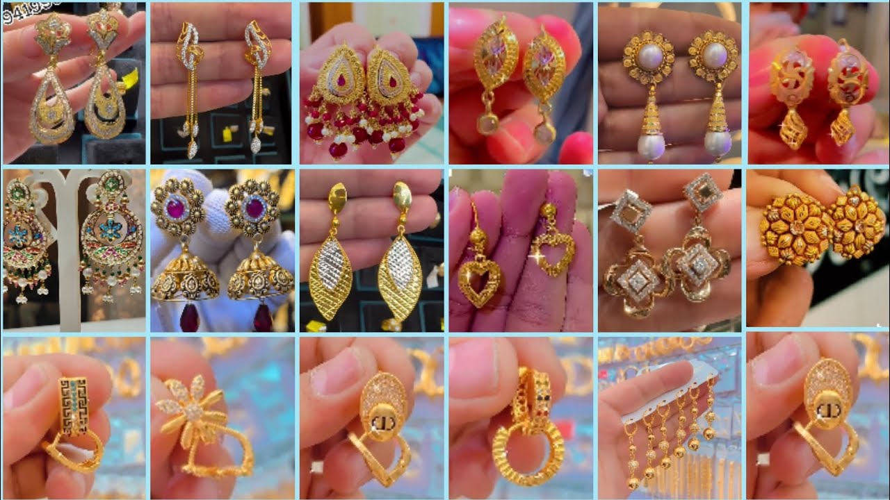 300+latest Bridal Gold Earrings designs//Most beautiful Gold Earrings ...