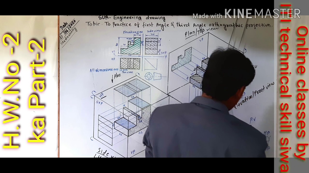 DAY-18 To Practice of first angel & third angel Projection (with symbol ...