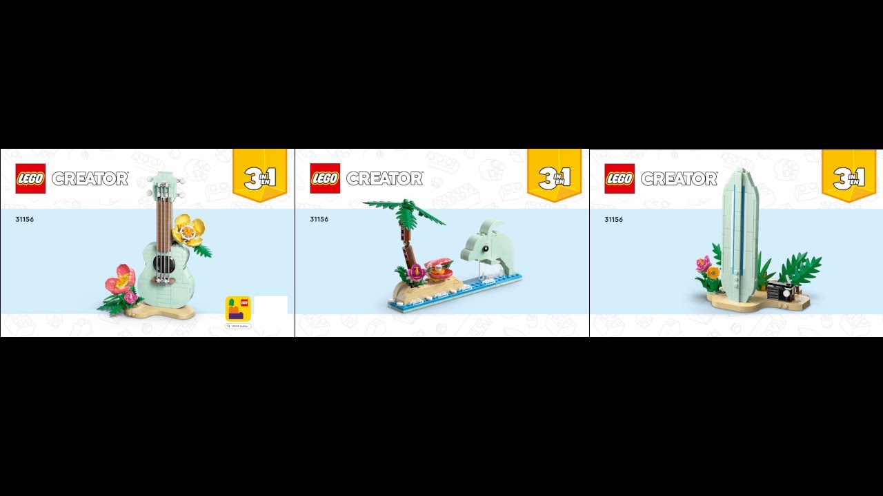LEGO Instructions | Creator 3in1 | 31156 | Tropical Ukulele | All 3 ...