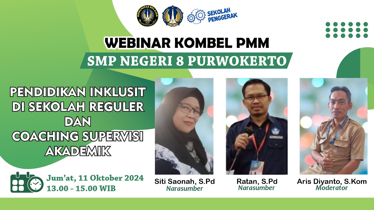 WEBINAR "Pendidikan Inklusif di Sekolah Reguler dan Coaching Supervisi ...