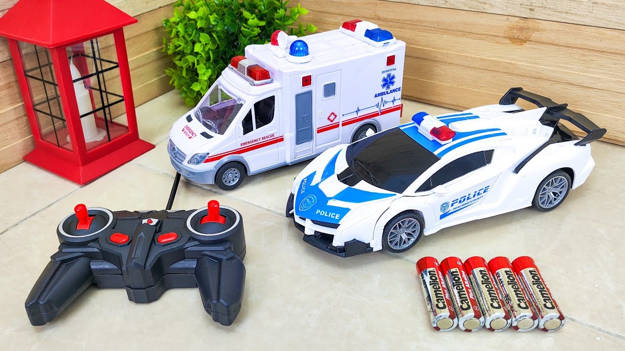 Unboxing RC Remote Control Sport Car Police Car, Ambulance Car City ...