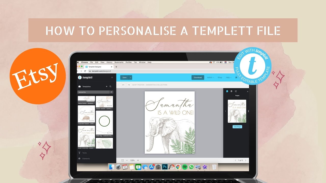 How To Design Your File In Templett - Step By Step Templett Tutorial ...