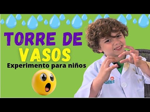 EXPERIMENTO ¡El agua se mueve sola! 🤯 Torre mágica con vasos y popotes ...