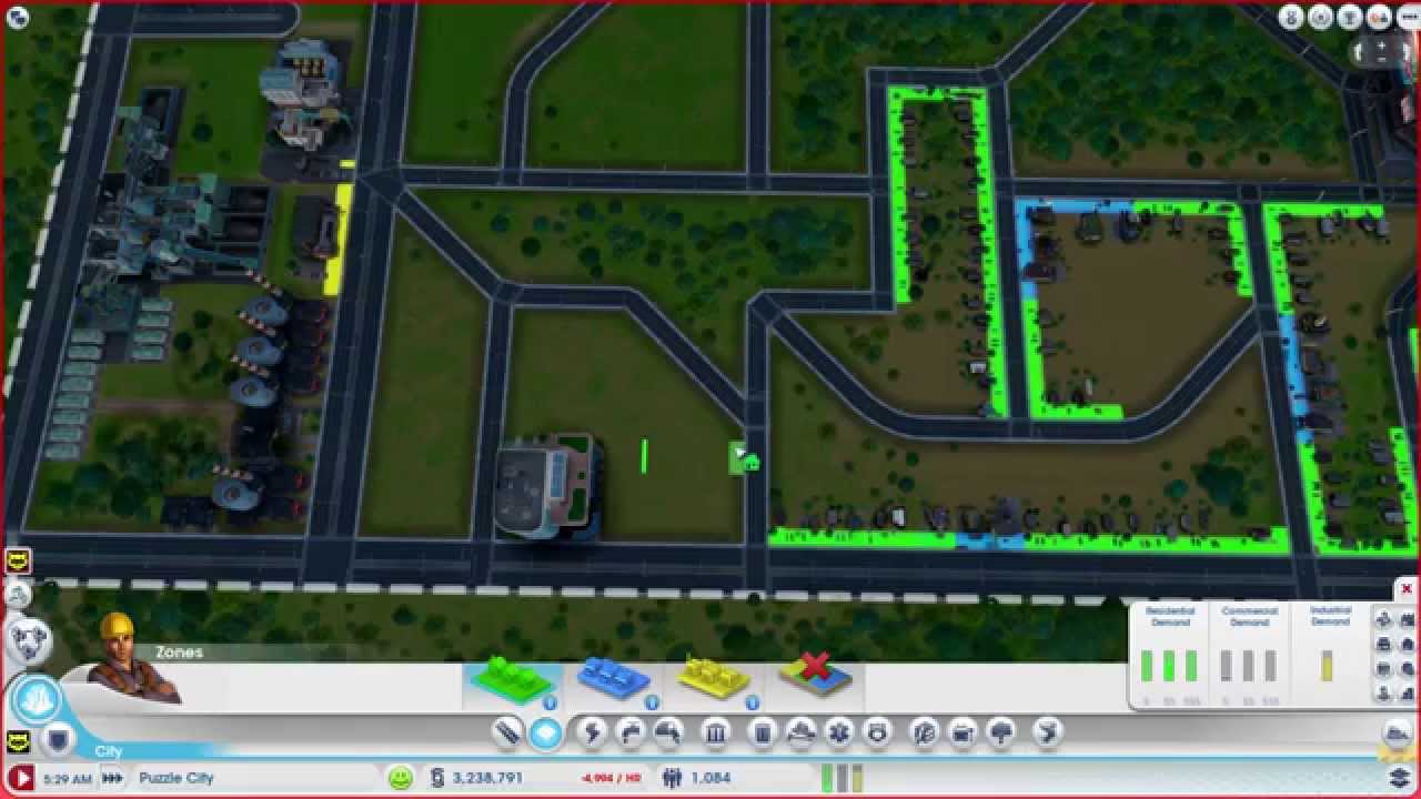 SimCity 5 - Fancy Road Layout "Puzzle City" - NO TRAFFIC - YouTube
