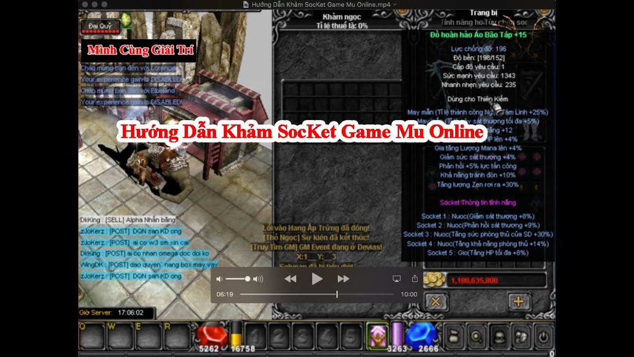 Hướng Dẫn Khảm SocKet Class DK Game Mu Online || Mình Cùng Giải Trí ...