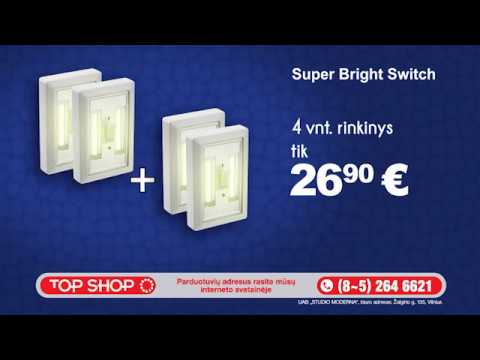 Super Bright Switch belaidis šviestuvas - YouTube