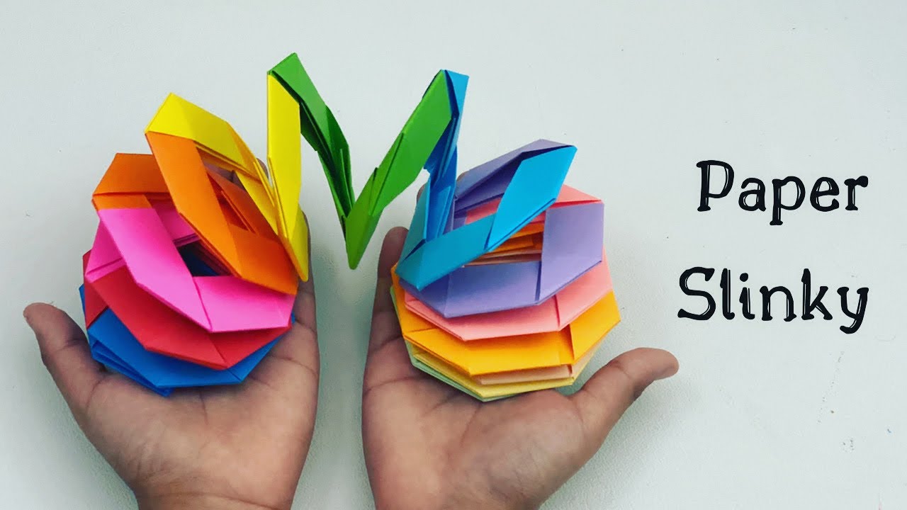 How To Make Easy Paper Slinky Toy For Kids / Nursery Craft Ideas ...