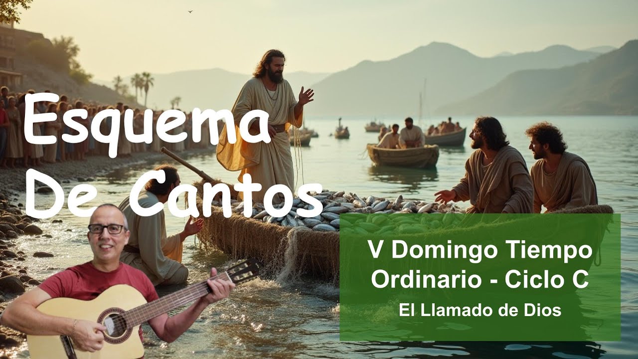 Esquema de cantos V Domingo de Tiempo Ordinario - Ciclo C (Letra y Acordes en PDF) - YouTube