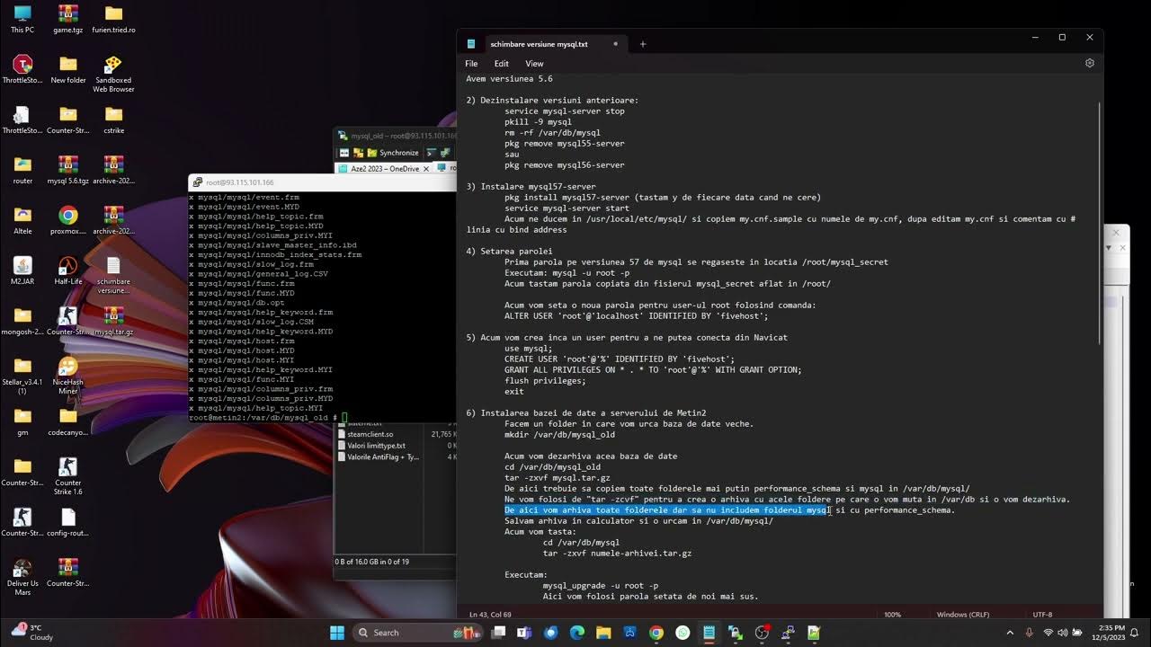 [Metin2] Upgrade MySQL 5.5/5.6 to MySQL 5.7 - YouTube