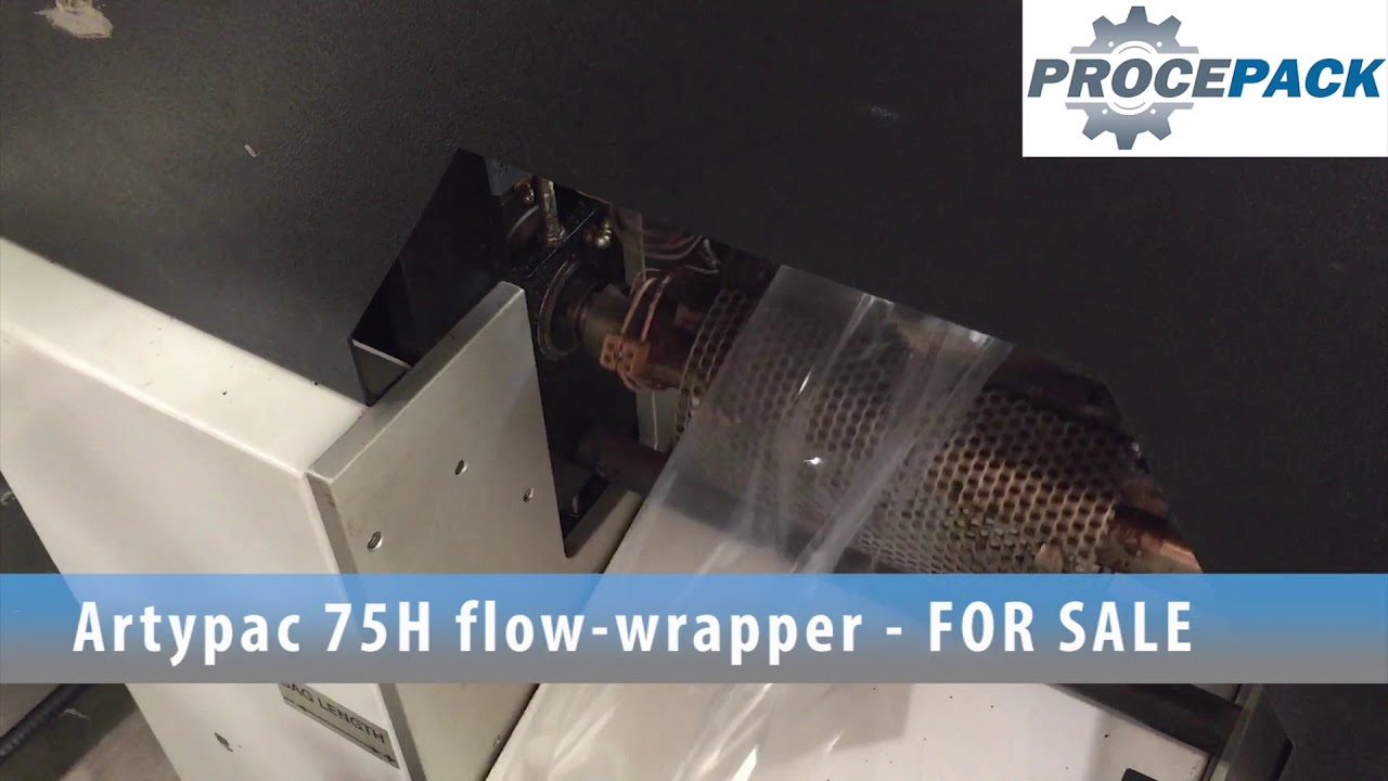 Procepack - Artypac 75H flow-wrapper FOR SALE - YouTube
