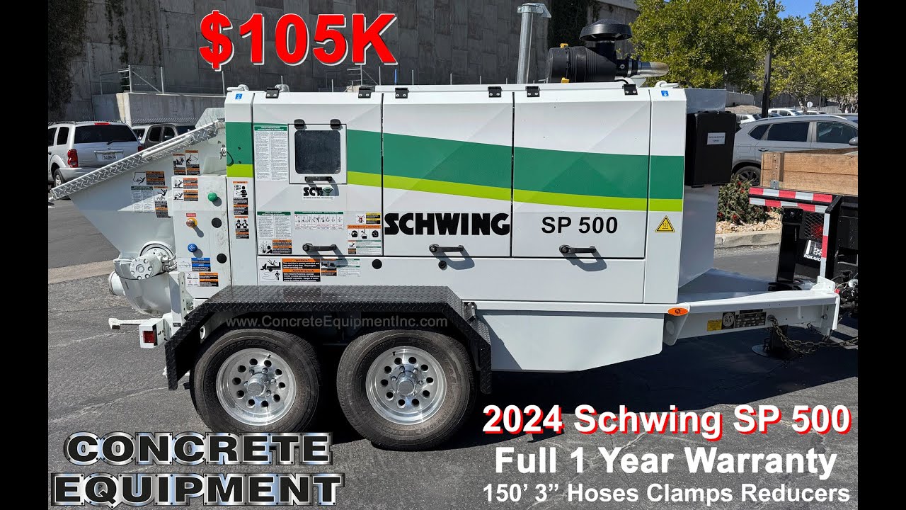 Schwing SP 500 Concrete Pump for sale new - YouTube