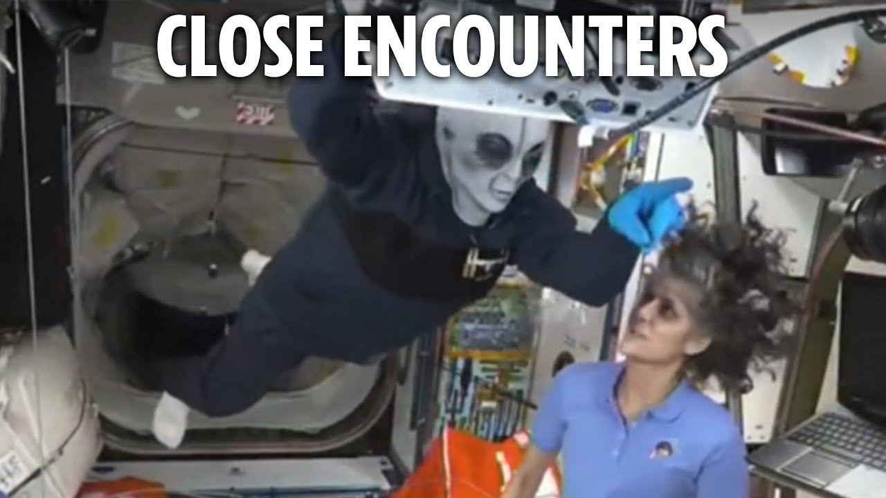 'Alien' greets SpaceX crew as they dock at ISS to rescue stranded ...