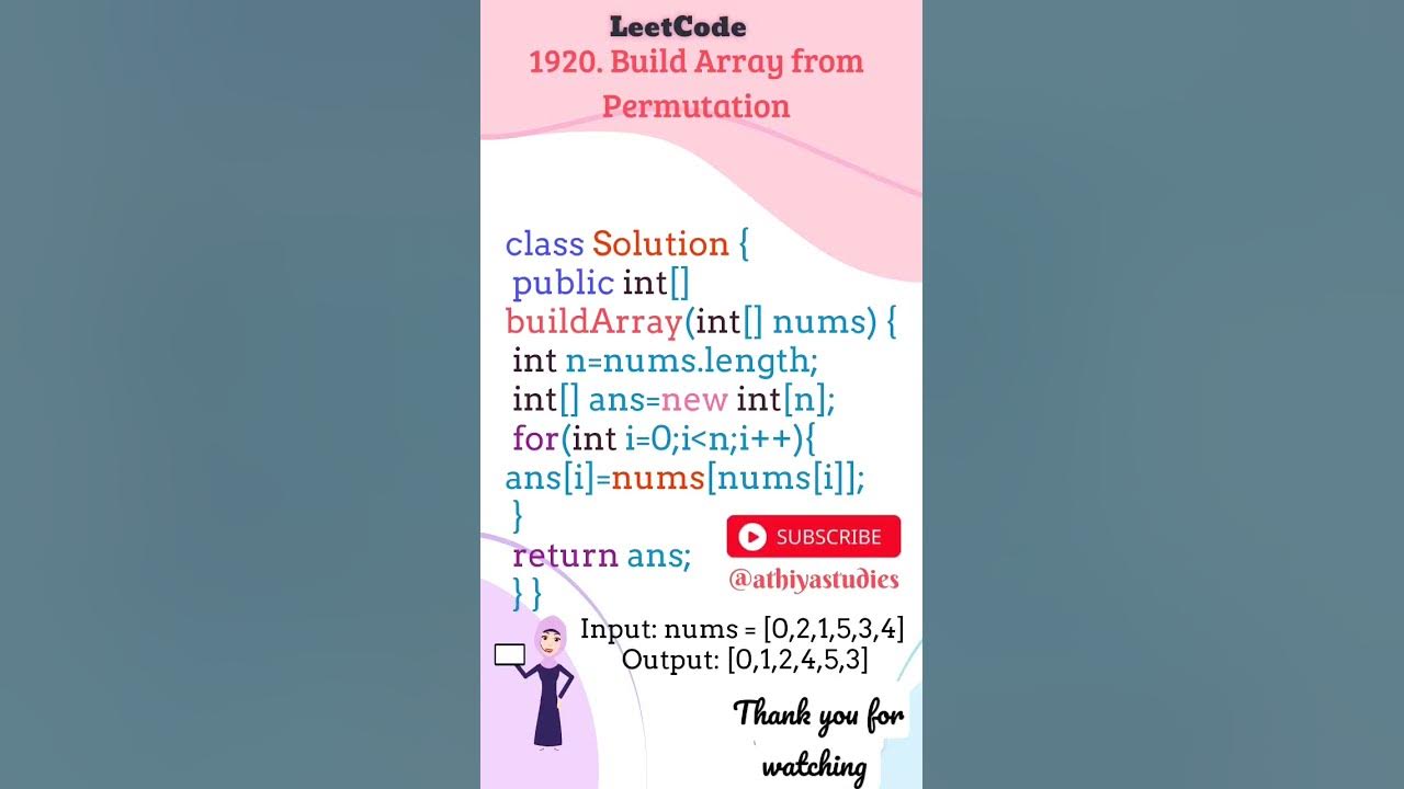 1930build Array Permutations Leetcode Java Array Java Datastructure Coding Trending