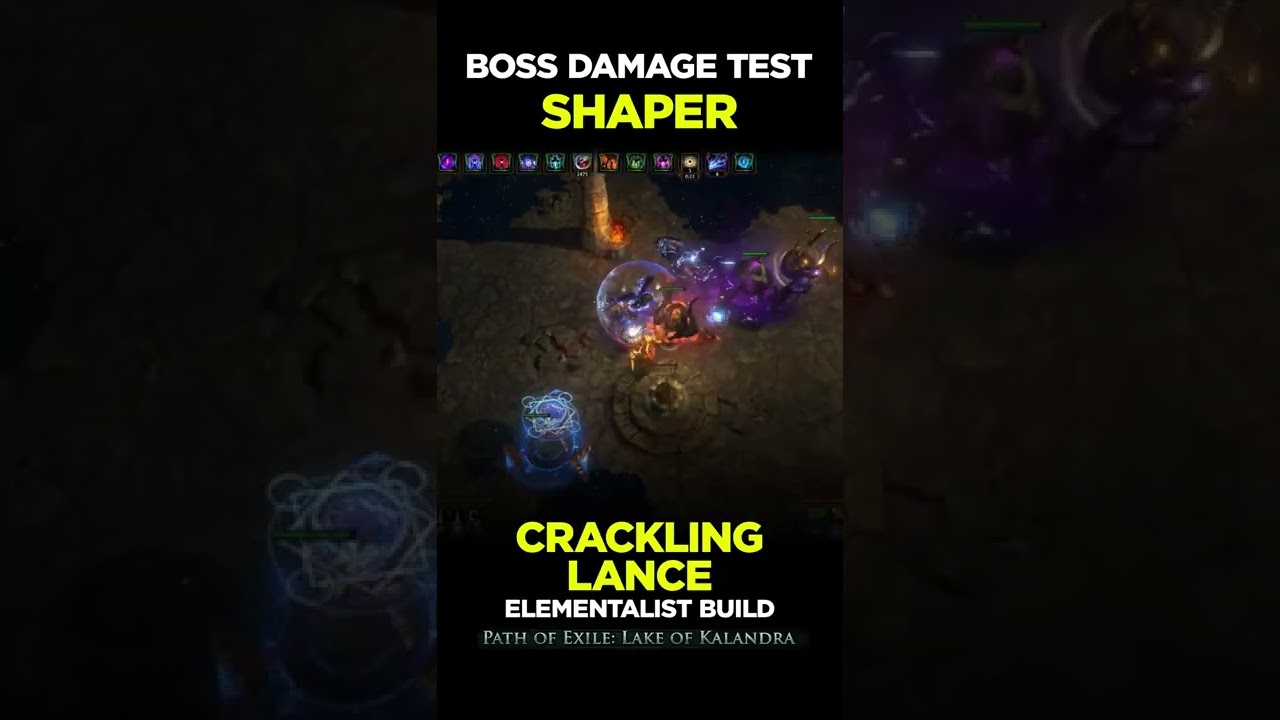 BOSS DAMAGE TEST - CRACKLING LANCE | PoE Builds | #shorts #pathofexile ...