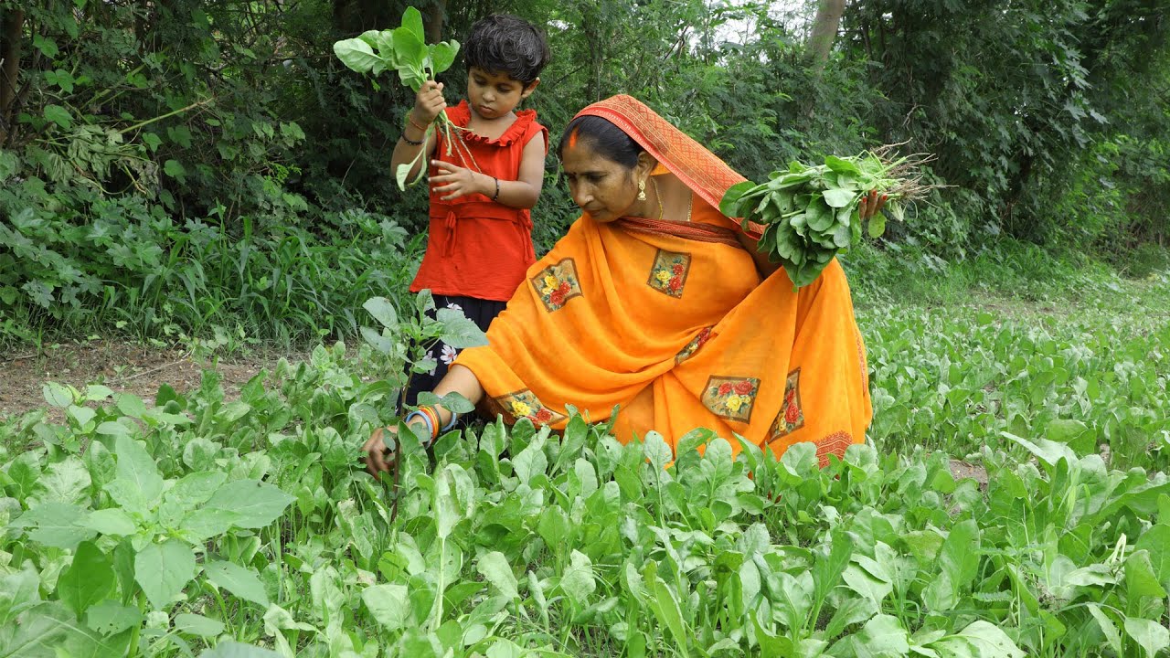 Spinach Groundnut Curry || Best Combination Village Recipes || Our ...