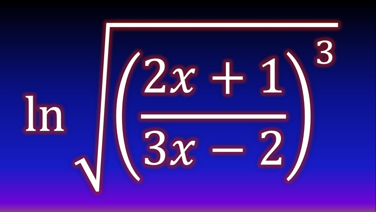 Derivada de logaritmo natural de raiz cuadrada de una división elevada ...