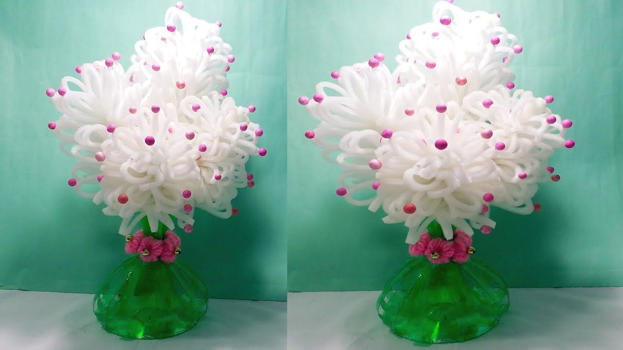 FOAM GULDASTA/DIY MAKE BEAUTIFULL FOAM GULDASTA - YouTube