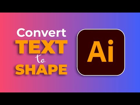 How to Convert Text to Shape in Illustrator - YouTube
