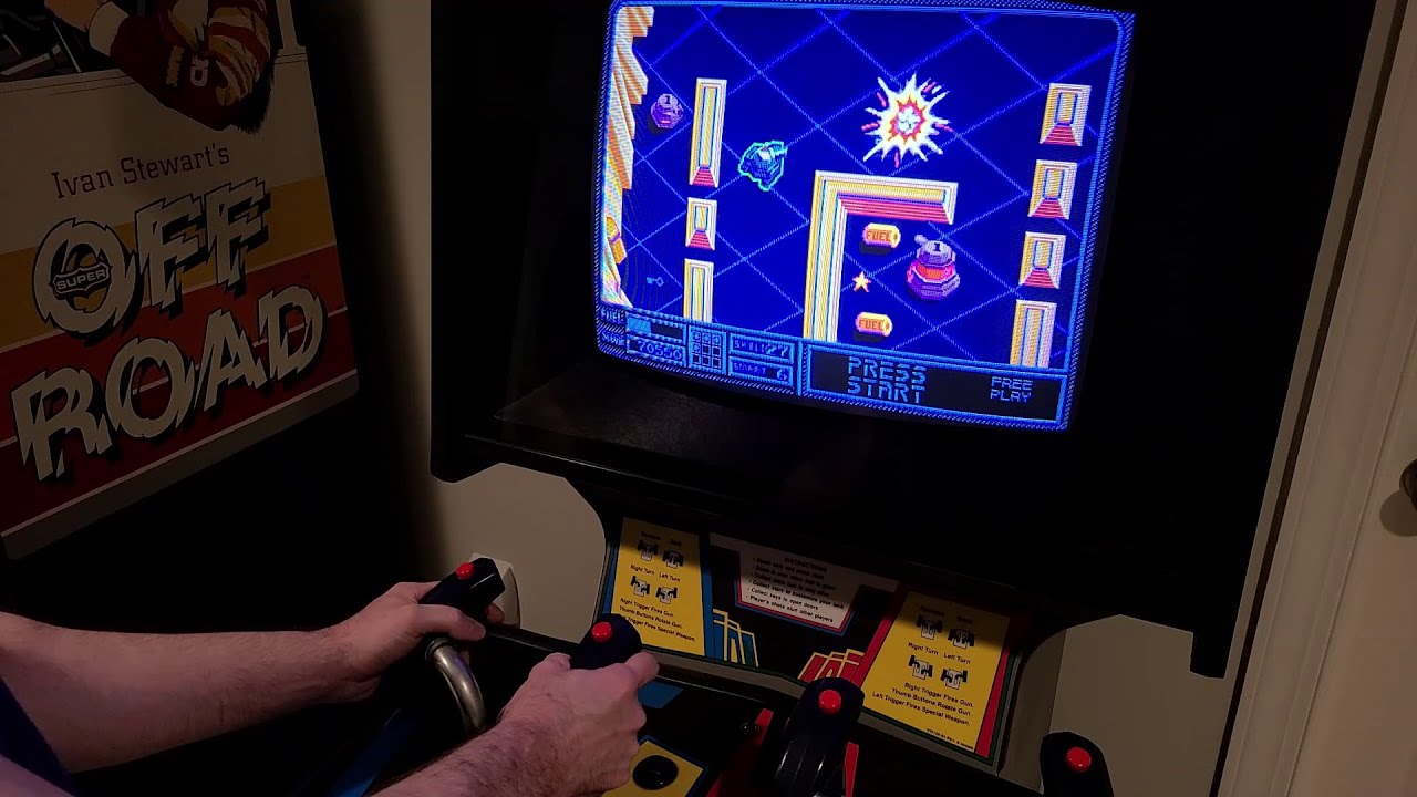 Vindicators (Atari 1988) Arcade Tank Controls Gameplay to Level 7-3 - YouTube