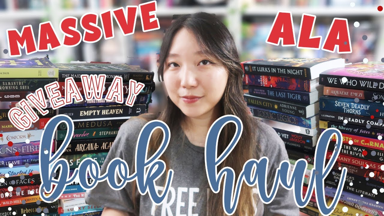 GIVEAWAY and HUGE book haul from ALA this year | 150+ books - YouTube