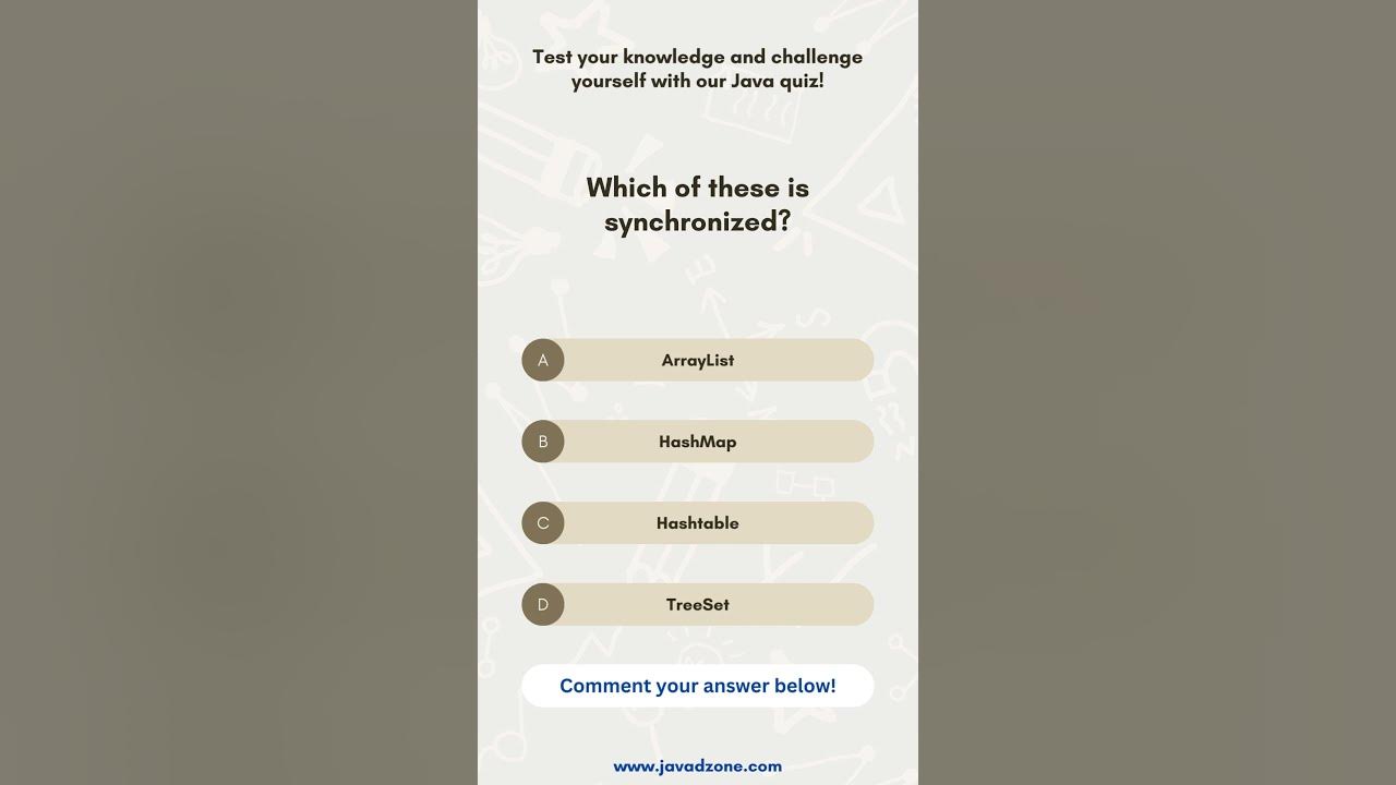 Java Quiz 8 Javaquiz Learnjava Quiz Programmingtest Youtube 