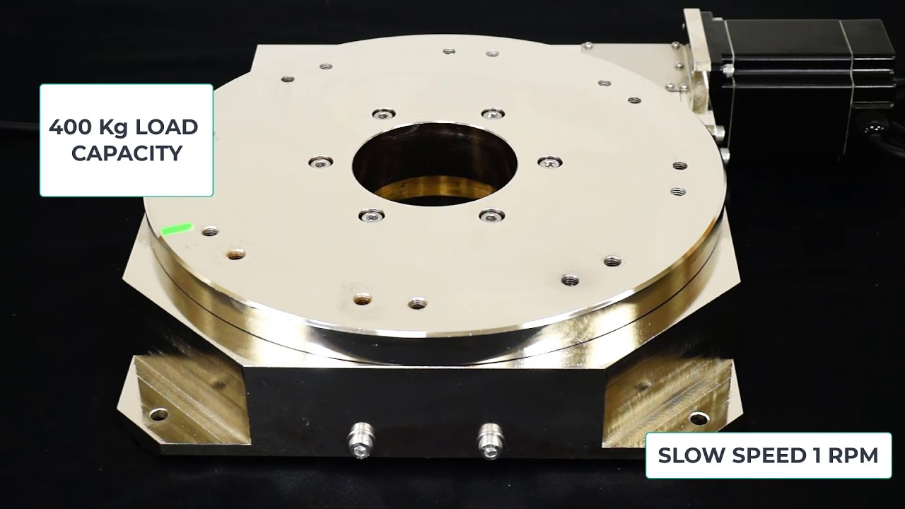 MOTORIZED ROTARY TABLE, 400 Kg LOAD CAPACITY, IP65 PROTECTION - YouTube