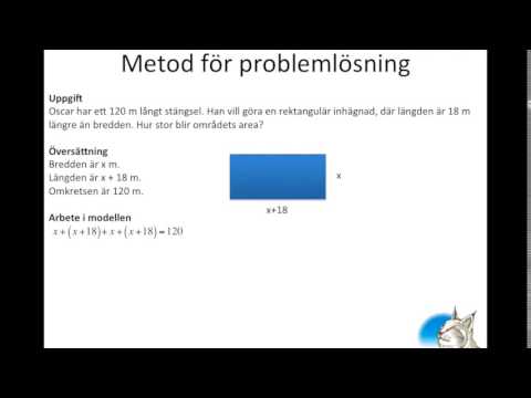 Ma1c 2.7 Ekvationen som en matematisk modell - YouTube