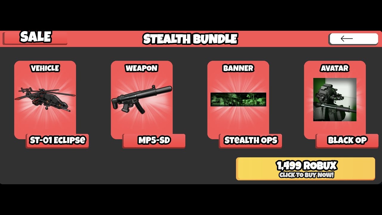 Preview of the stealth bundle. (Base battles Roblox) - YouTube