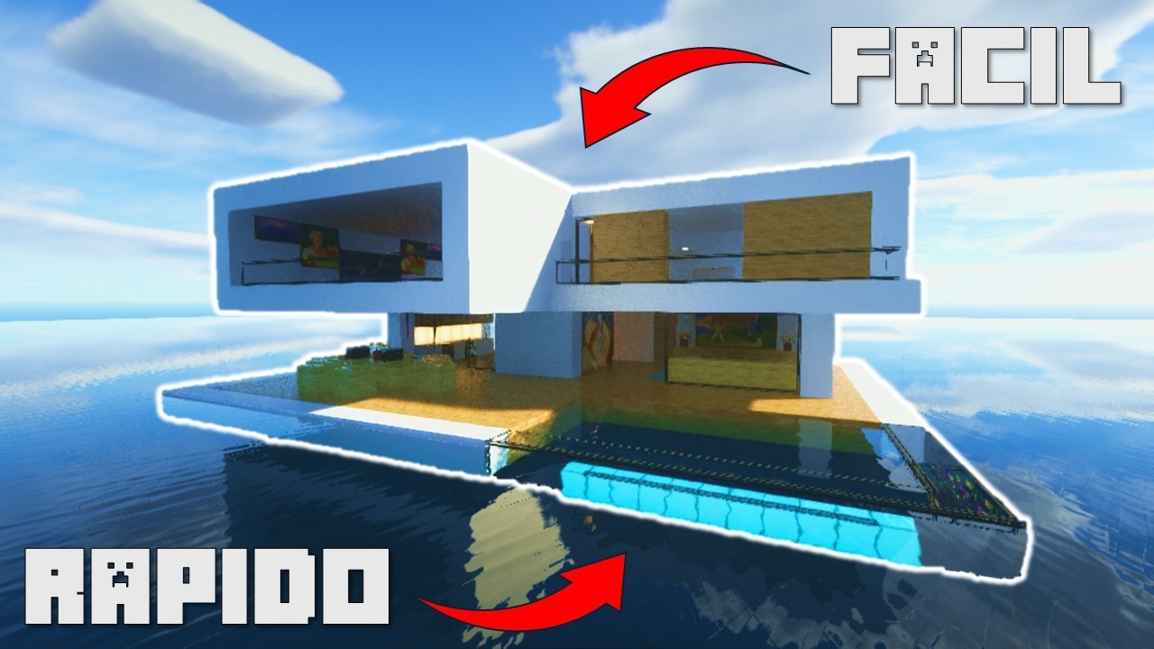 Casa de Lujo en el OCÉANO 💎🌊| Hazla Tú Mismo en Minecraft ¡FÁCIL! - YouTube
