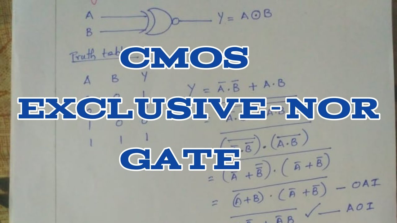 Design of CMOS EX-NOR Gate || Schematic diagram || Explore the way ...