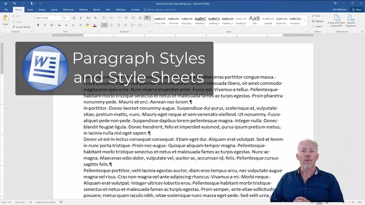 MSWord Styles and Style Sheets (Part 3 of Making an Editable Document ...