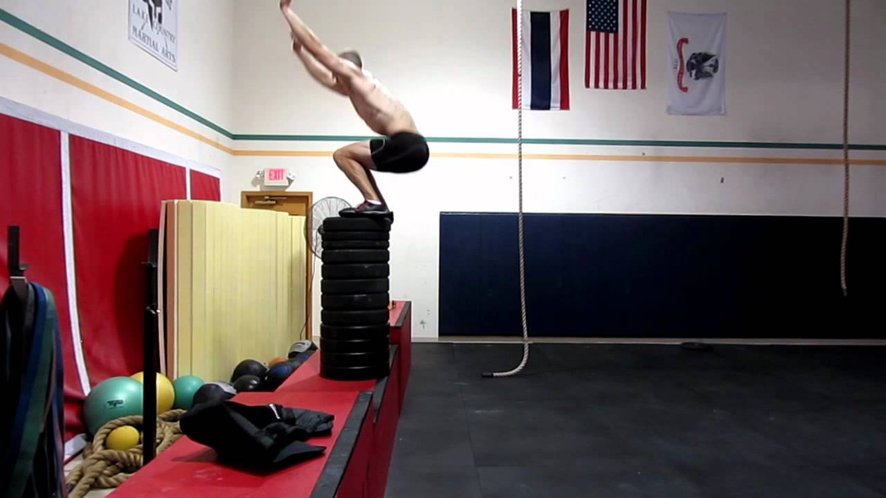 Bania 64 inch box jump slow motion - YouTube