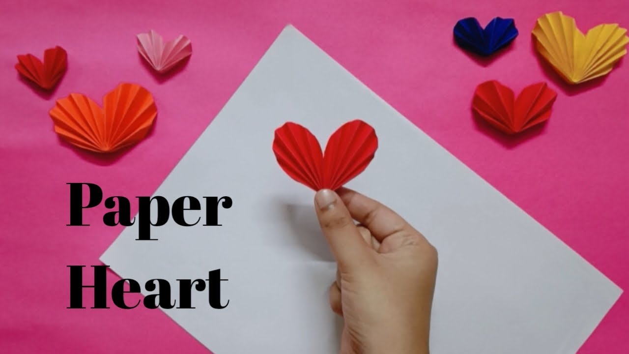 Easy paper heart ️ Valentine's day craft ideas|How to make paper heart ...