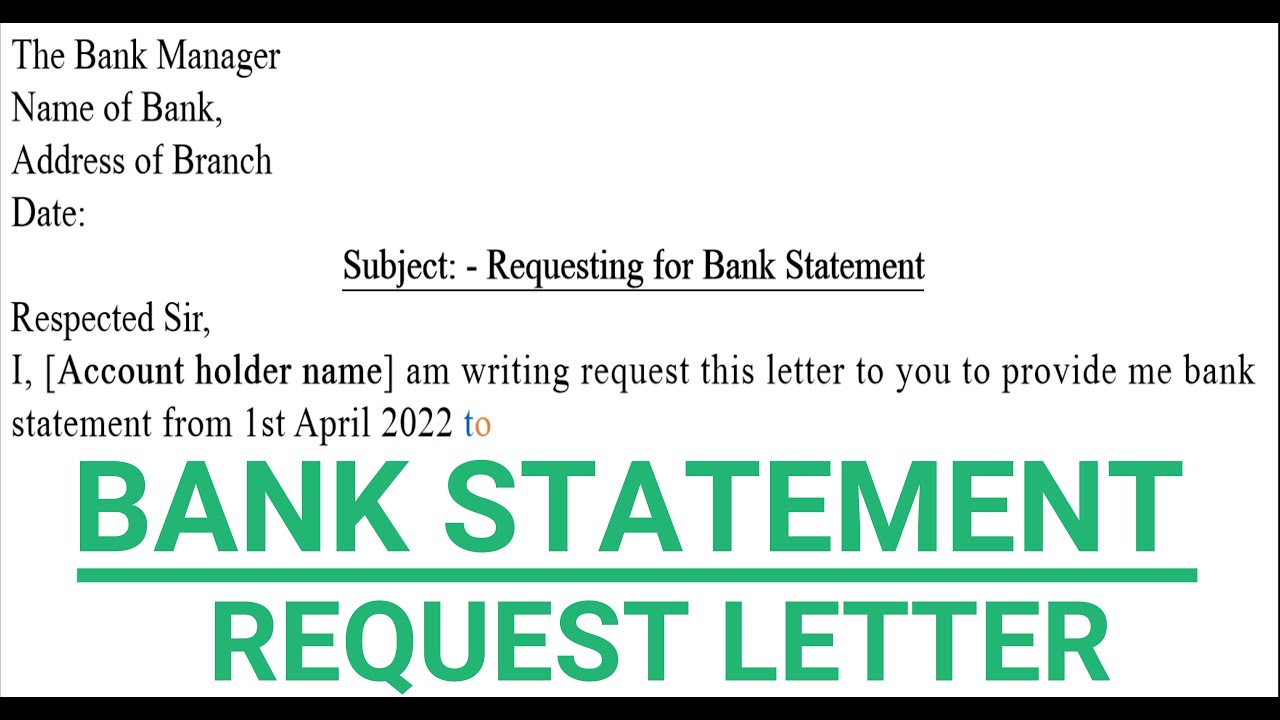 Bank Statement Request Letter Sample In English YouTube bank-statement-request-letter-sample-in-english-youtube