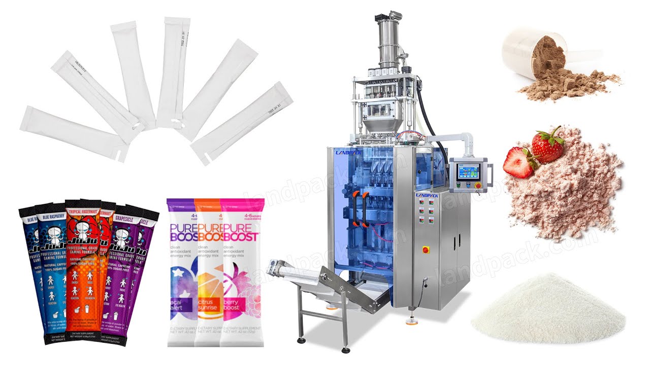 Automatic Multi Lane Stick Pharma Powder Packing Machine - YouTube