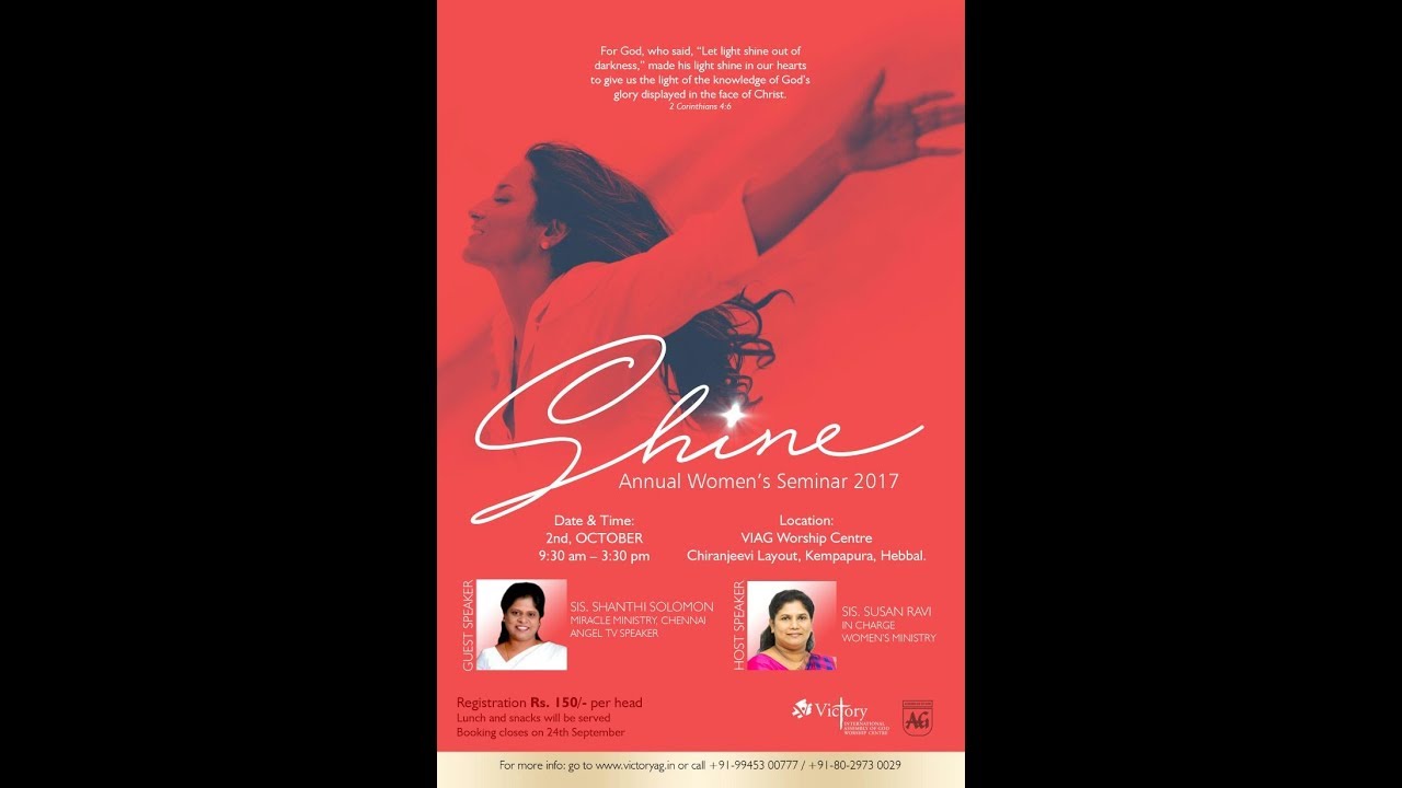 2 Oct 2017 I Women's Meeting | Qualities Of Rebekah | Sis Shanthi ...