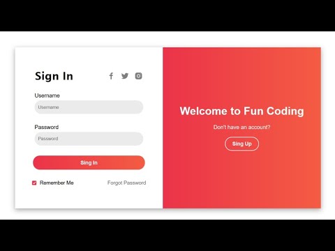 Responsive Sign Up Form Using HTML And CSS Only - YouTube